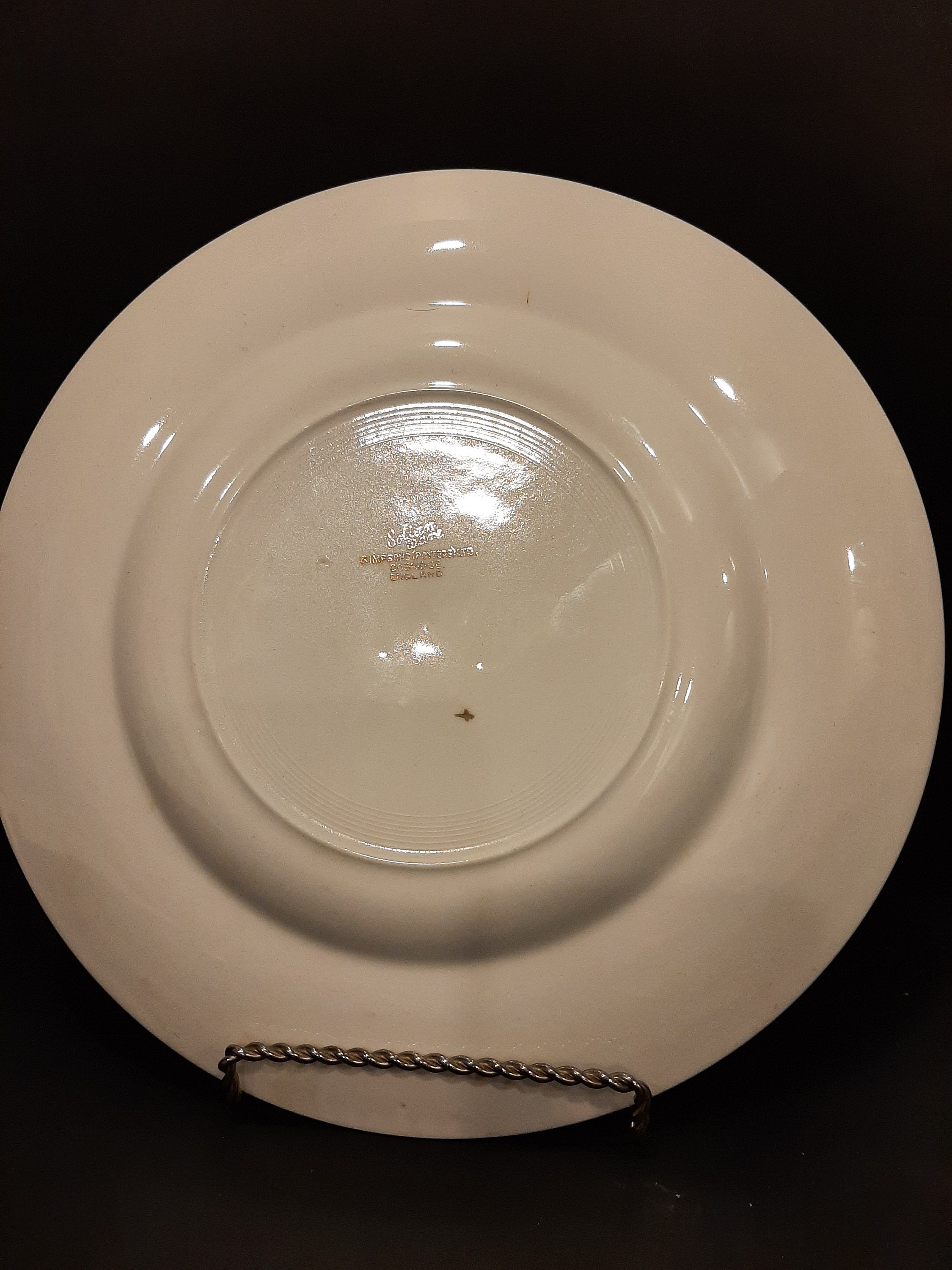 Vintage SOLIAN WARE SIMPSONS Pottery Itd Cabinet Plate Rural Landscape ...