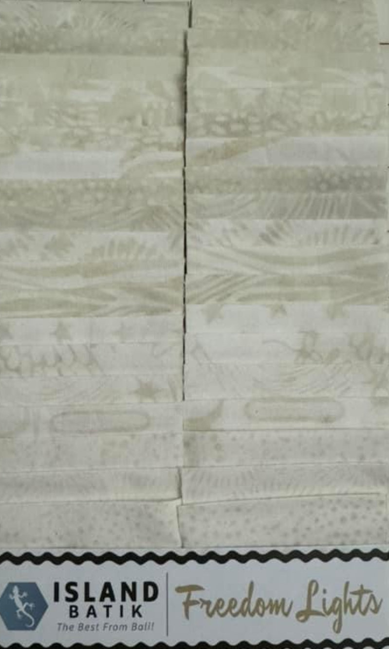 Freedom Lights Island Batik Jelly Roll or Layer Cake Neutral Quilting ...