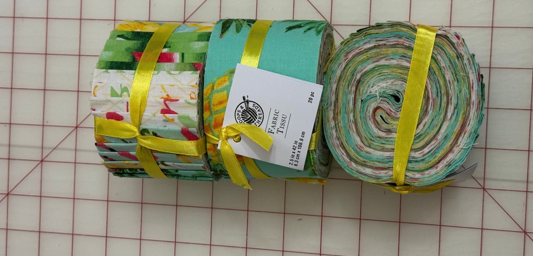 Tropical Loops and Threads Jelly Roll 20 Strips Craft Quilt Jelly Roll ...