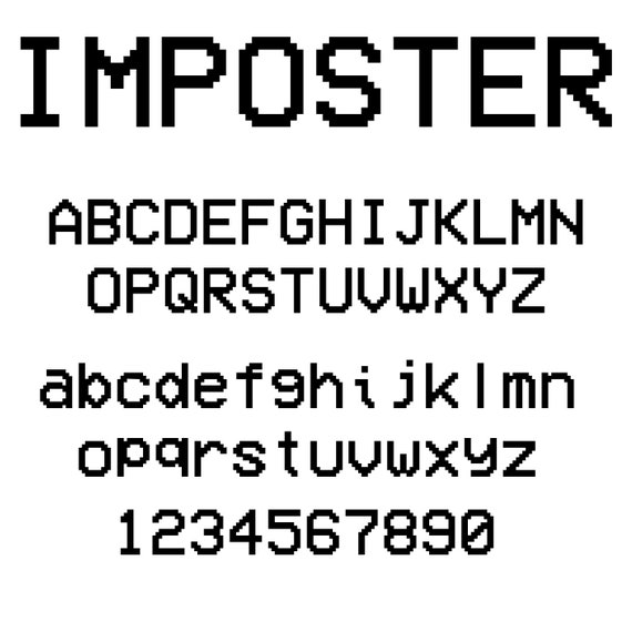 Among Us Font in .TTF Format for use in Cricut Photoshop | Etsy