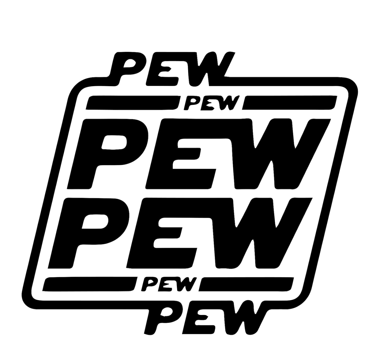 Pew Pew Pew Emblem Logo SVG and JPEG Cutting Files for the | Etsy