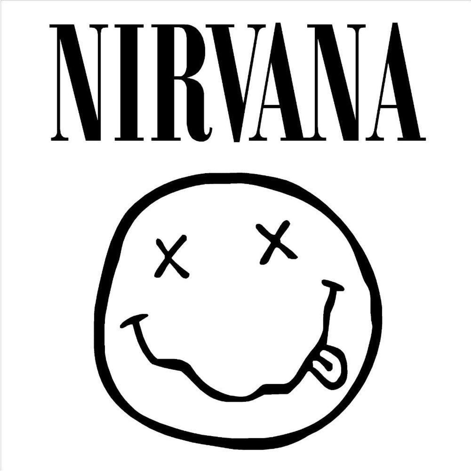 Nirvana Smiley Face Band Logo SVG and JPEG Files for the | Etsy
