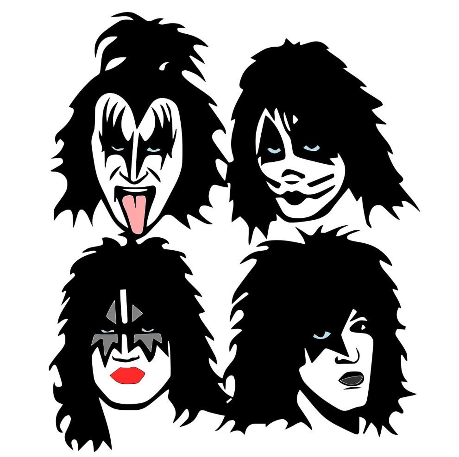 KISS Emblem Logo SVG Cutting Files for the Cricut | Etsy