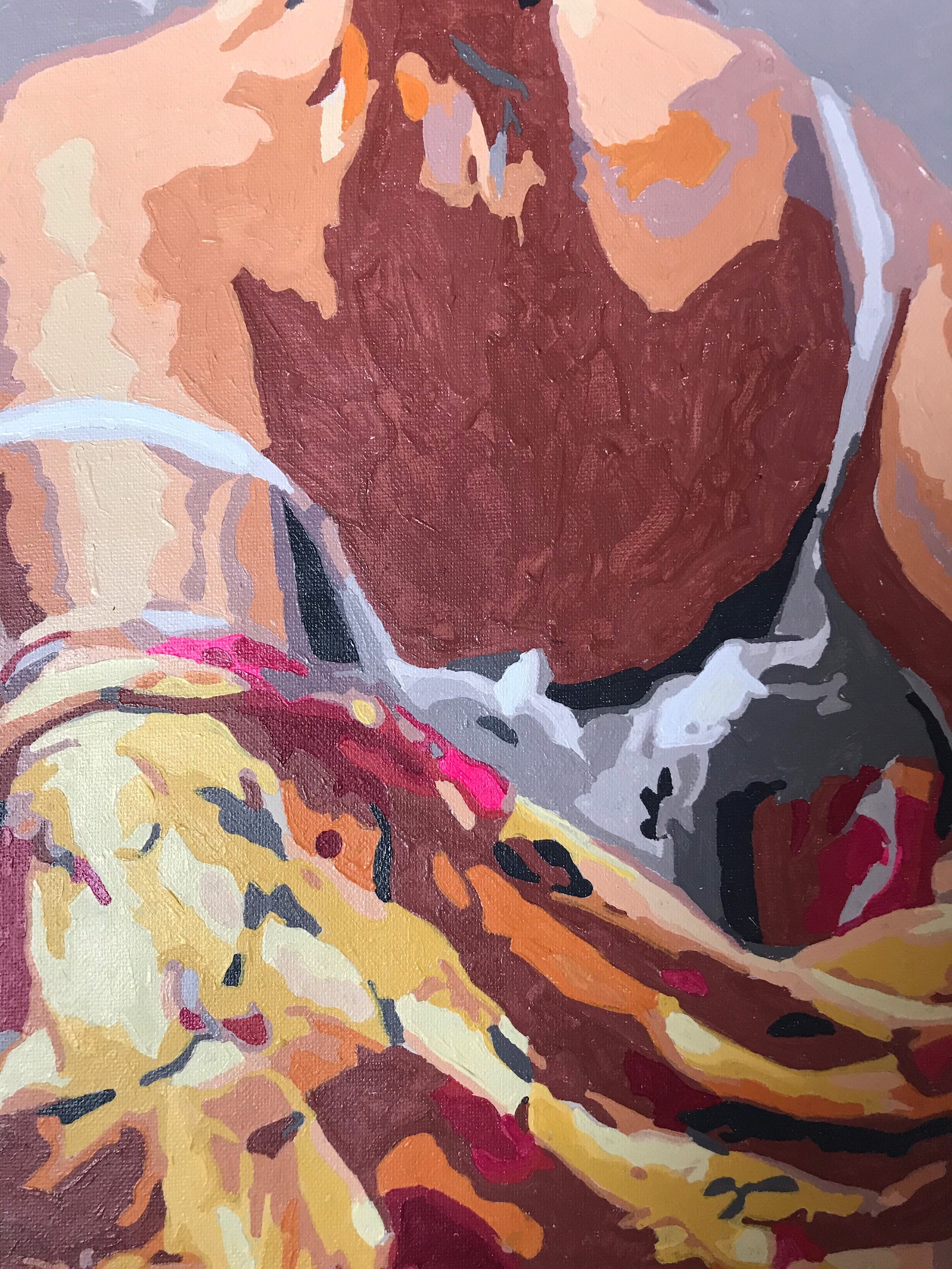 Woman Painting Womans Back Picture | Etsy