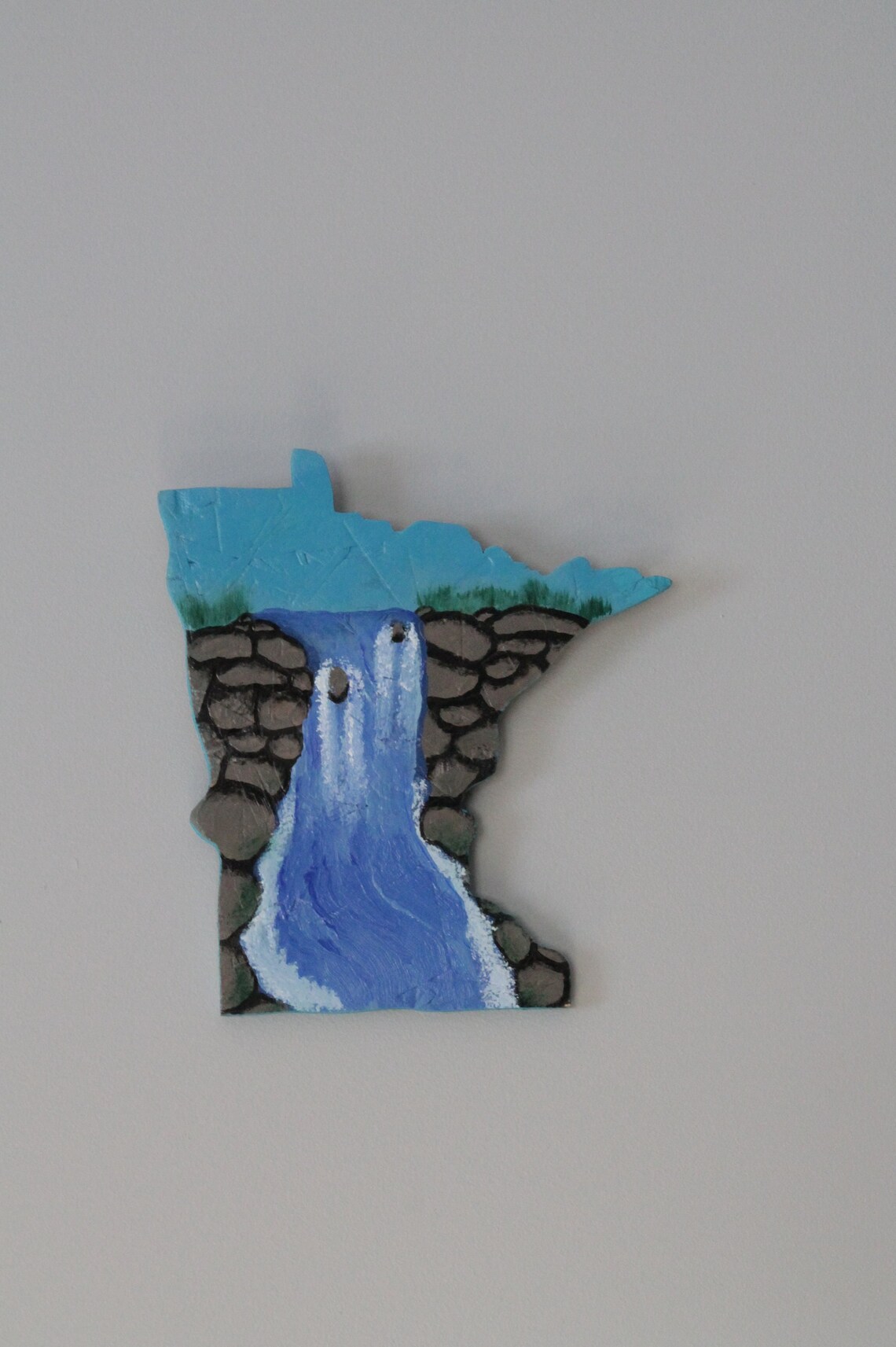 Hand Painted Waterfall Wooden Minnesota Wall Decor - Etsy