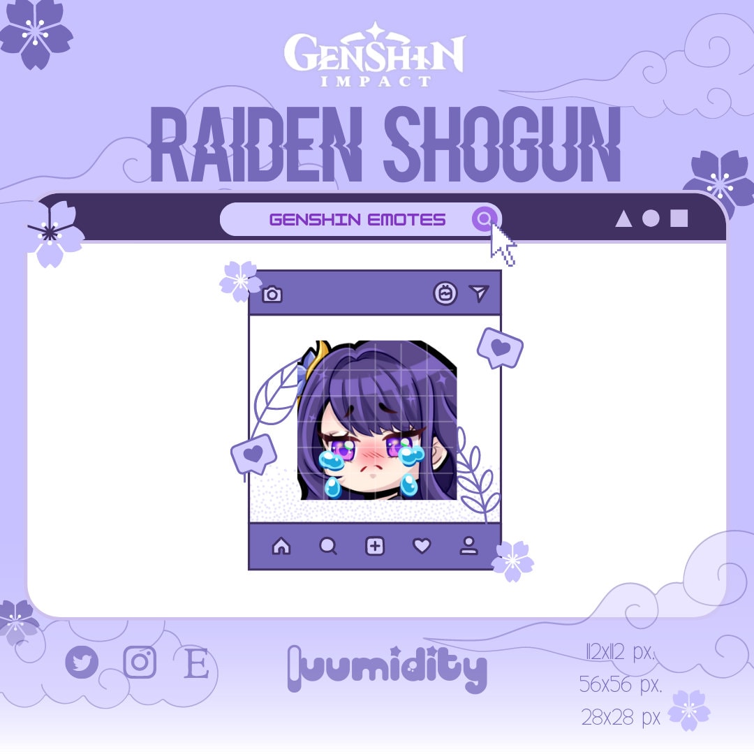 Genshin Impact Raiden Shogun Cry Emote twitch/discord - Etsy