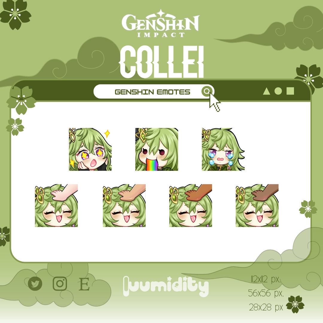 Genshin Impact Collei Emotes twitch/discord - Etsy