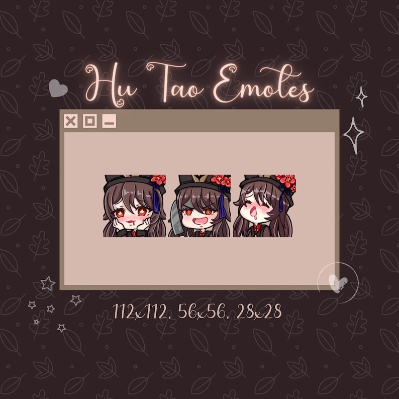 Hu Tao Genshin Impact Twitch Emotes - Etsy