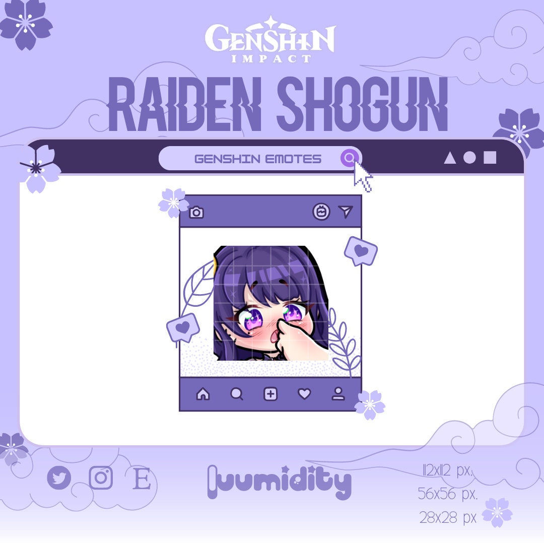 Genshin Impact | Raiden Shogun Boop Emote (twitch/discord) | - Etsy