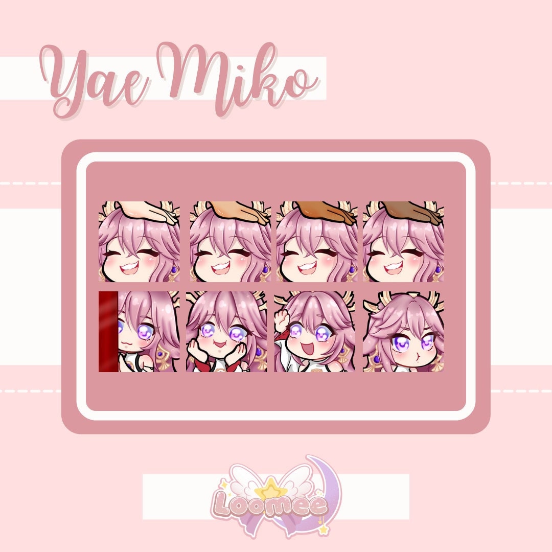Genshin Impact Yae Miko Twitch Emotes - Etsy Norway