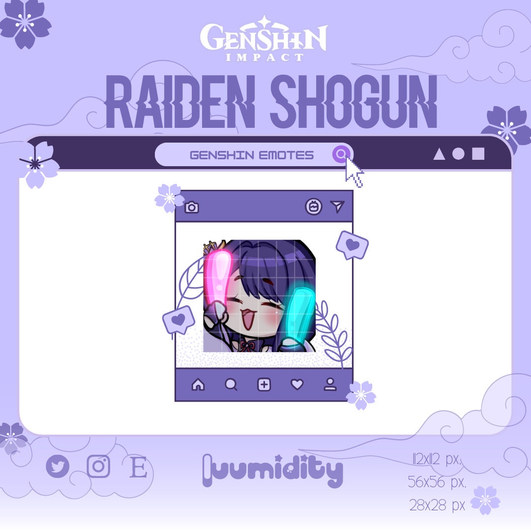 Genshin Impact Raiden Shogun Rave Emote twitch/discord Animated ...
