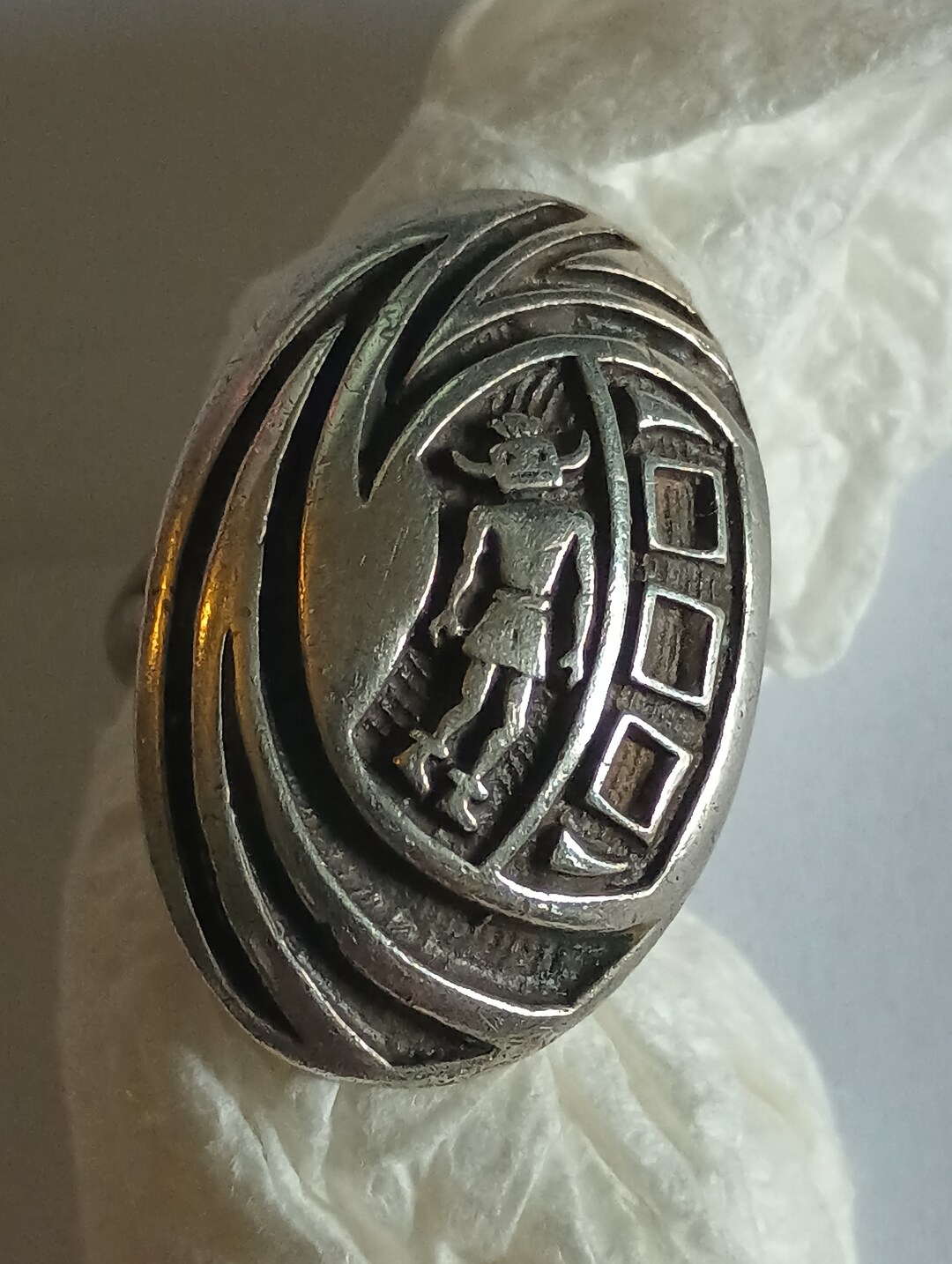 Vintage Native American Hopi Kachina Doll Designed Ring, Size 7.5 - Etsy