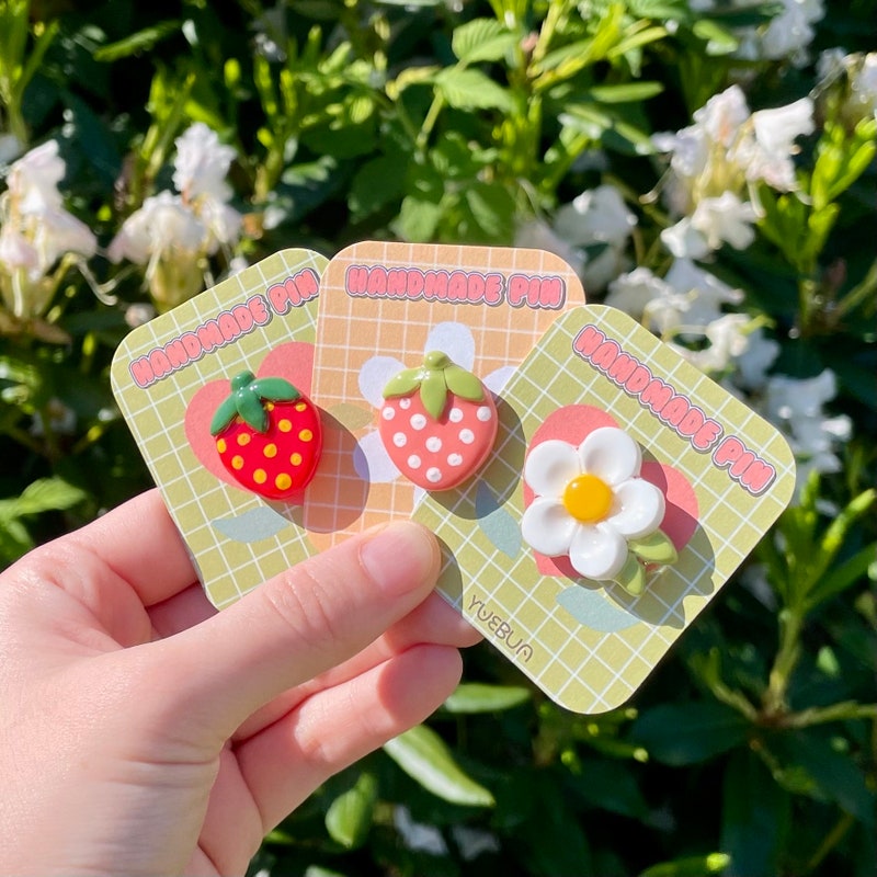 Polymer Clay Pins - Etsy