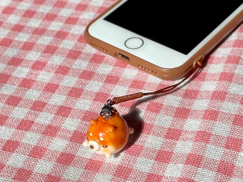 Handmade Chunky Shiba Inu Dog Polymer Clay Keychain Japanese, Cute ...
