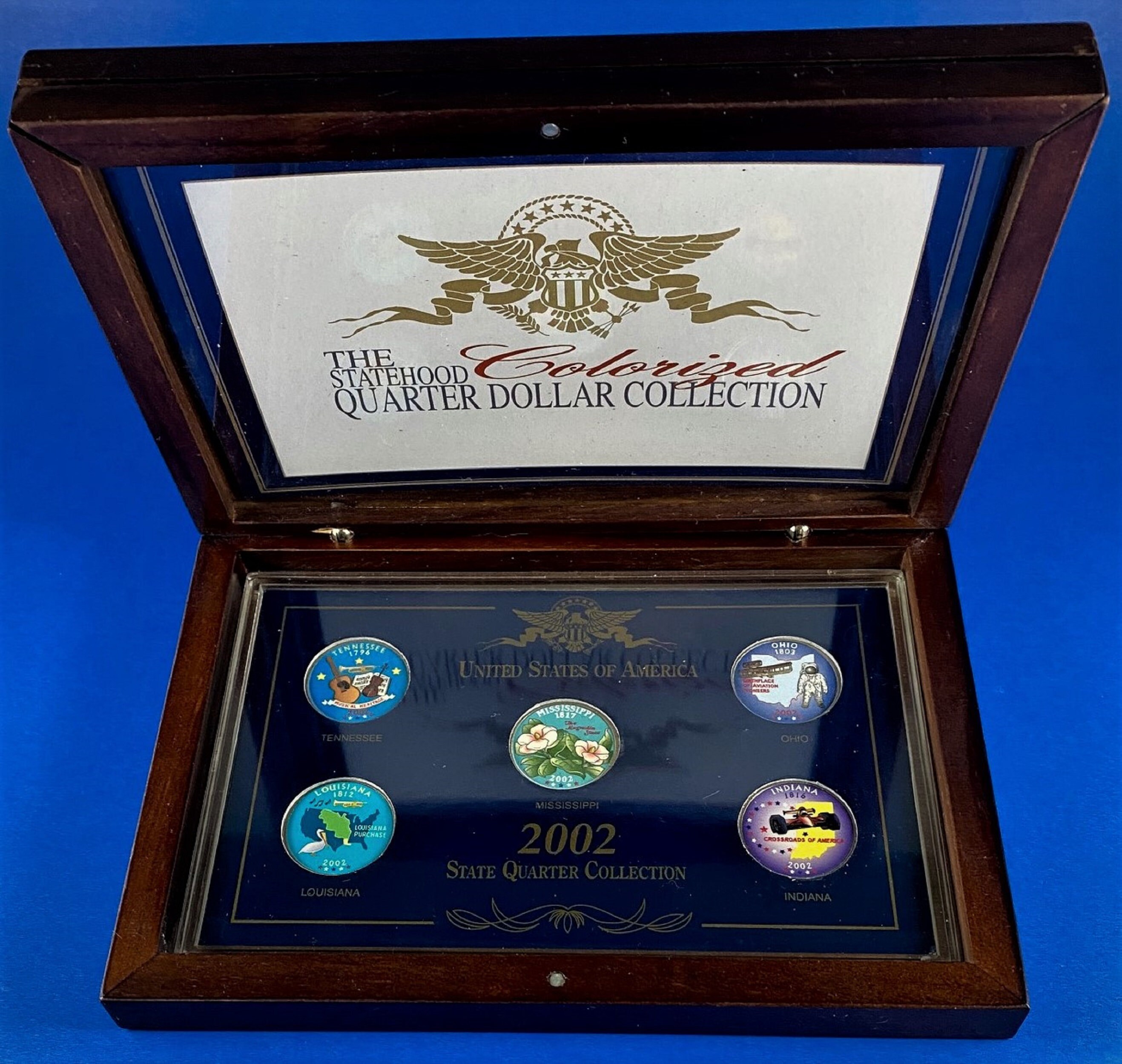 United States Commemorative Gallery 2002 Colorized State Quarters Set ...