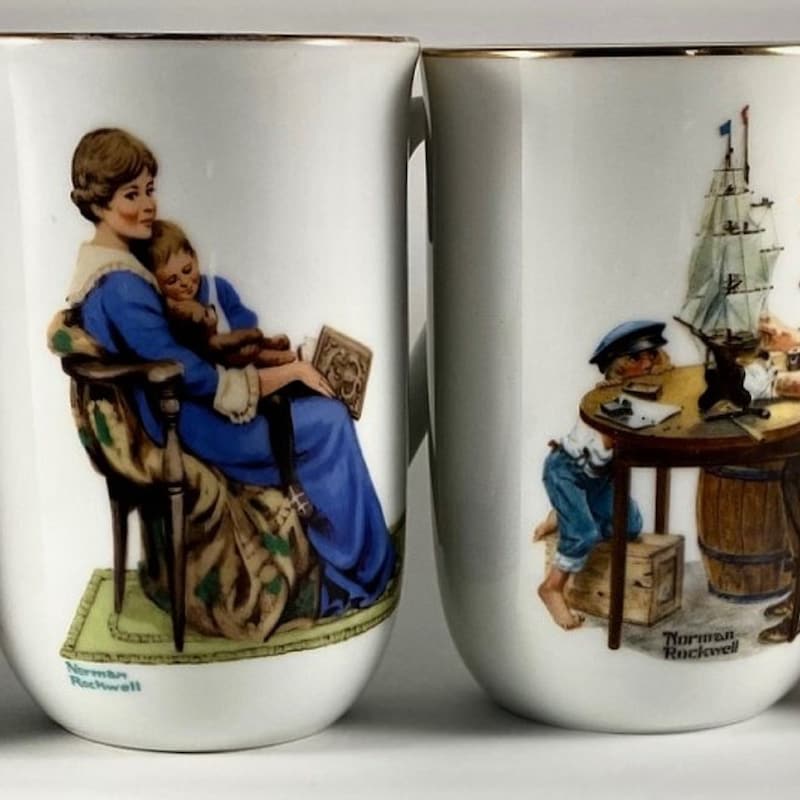 Norman Rockwell Cup - Etsy