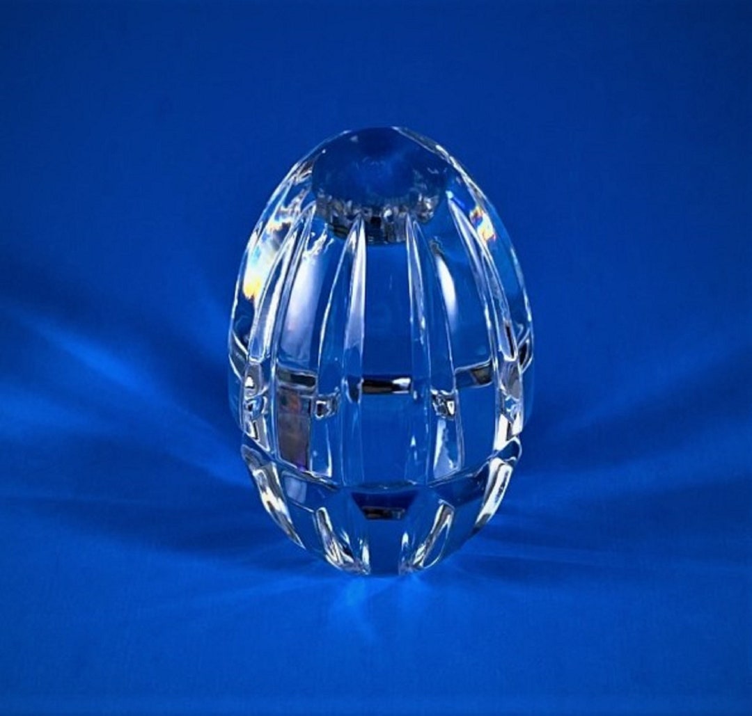 Cut Crystal Egg Paperweight by Atlantis Crystal - Etsy