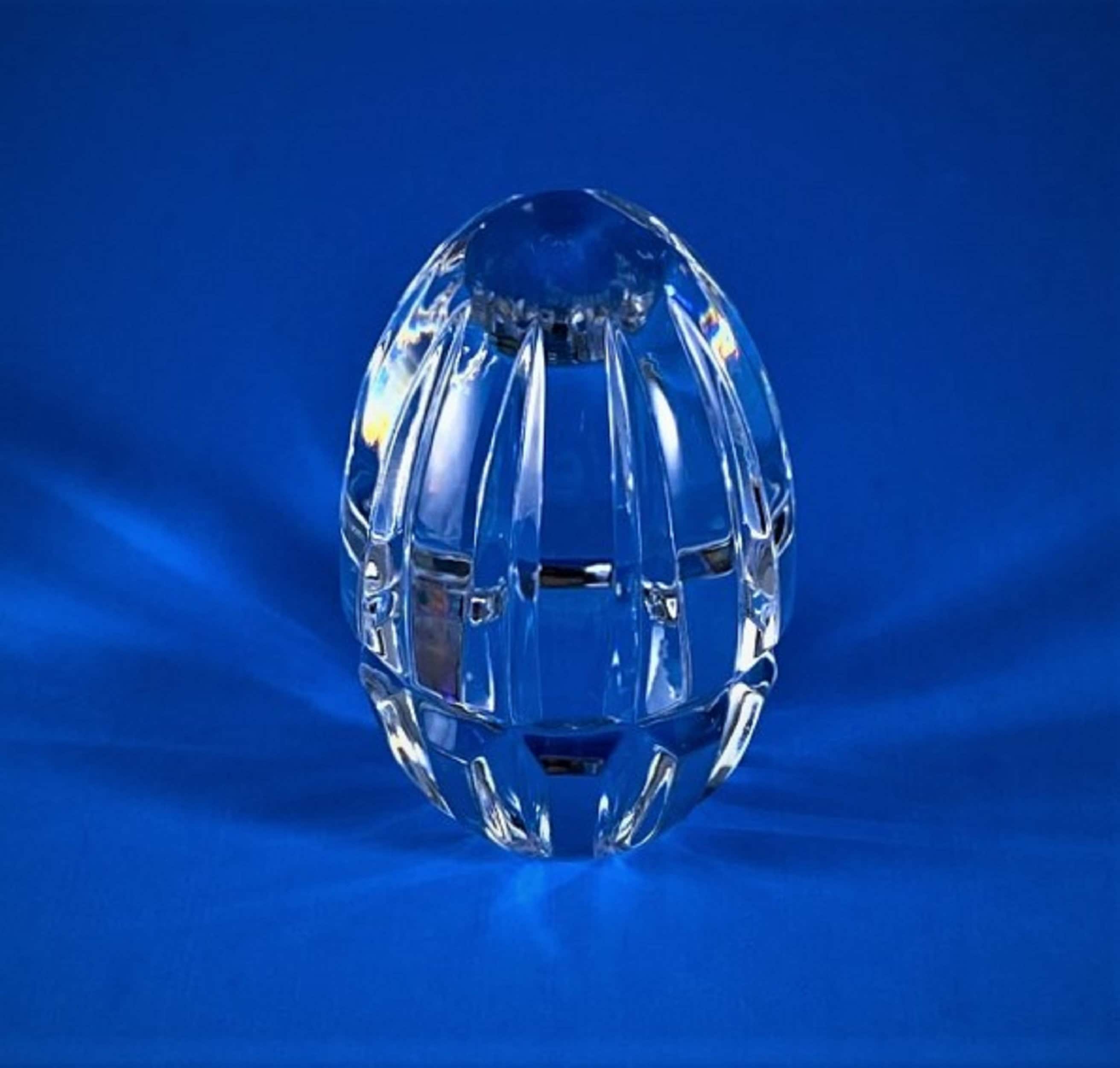 Cut Crystal Egg Paperweight by Atlantis Crystal - Etsy