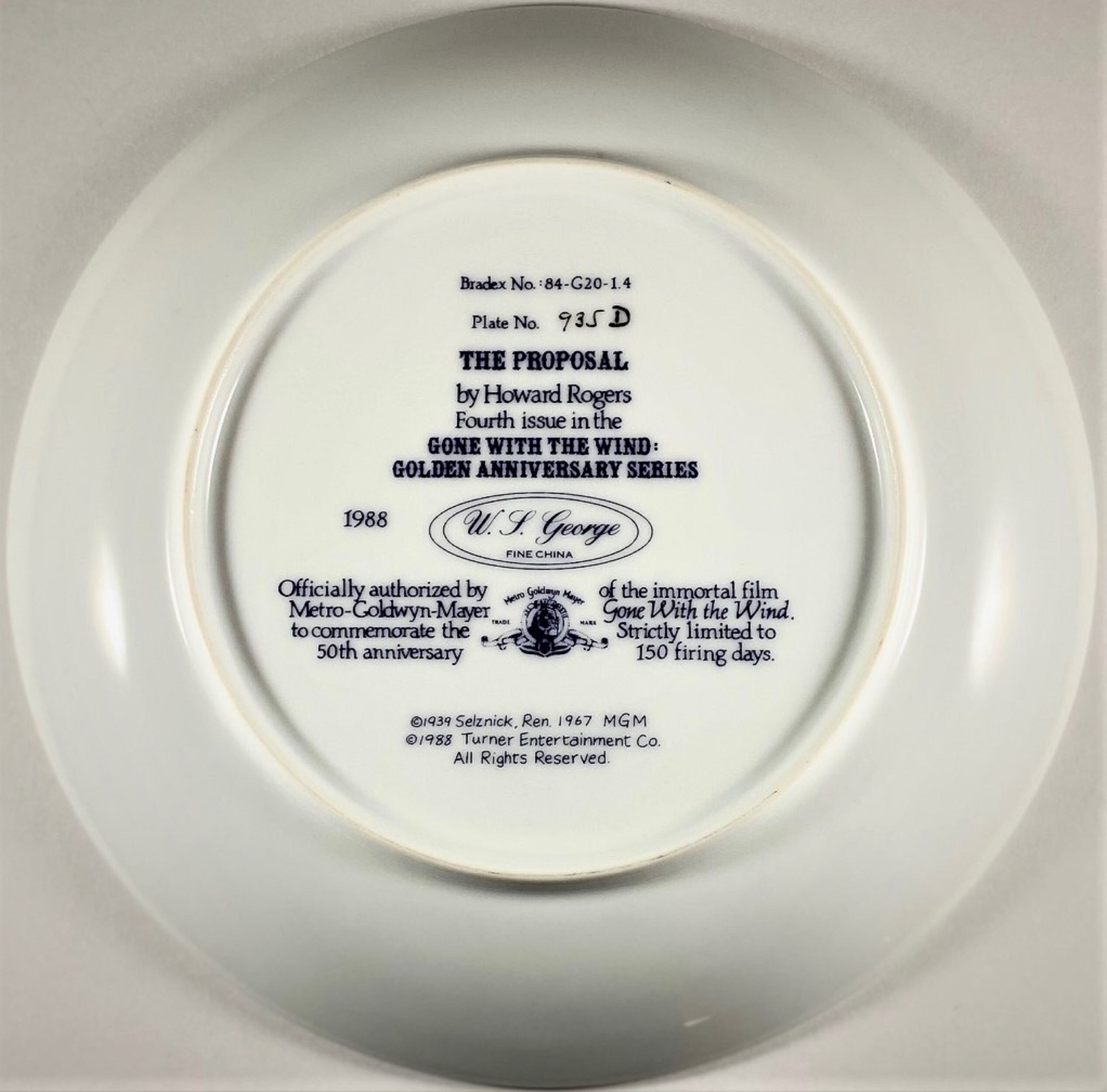 Vintage gone With the Wind Collector Plate - Etsy