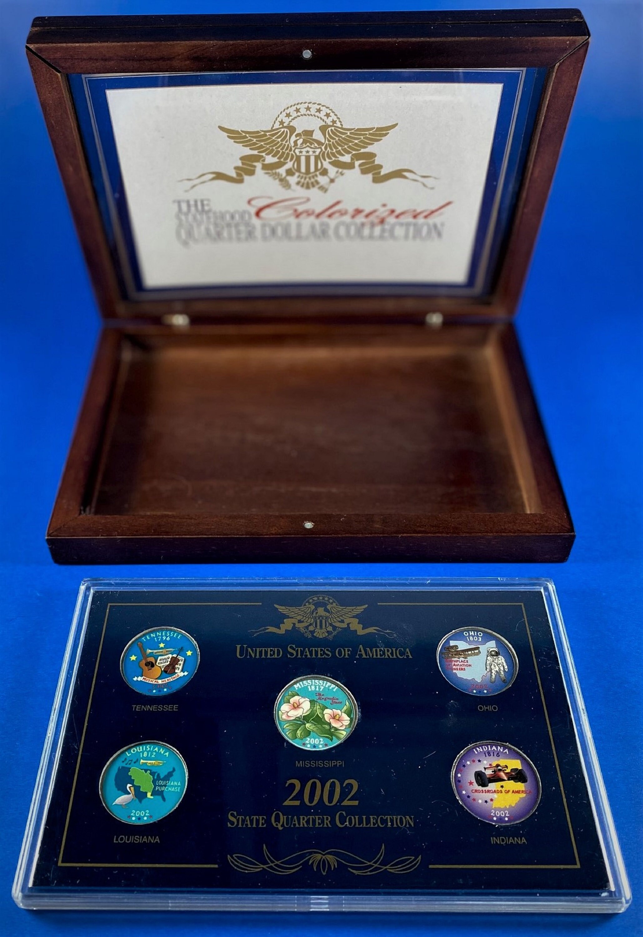 United States Commemorative Gallery 2002 Colorized State Quarters Set ...
