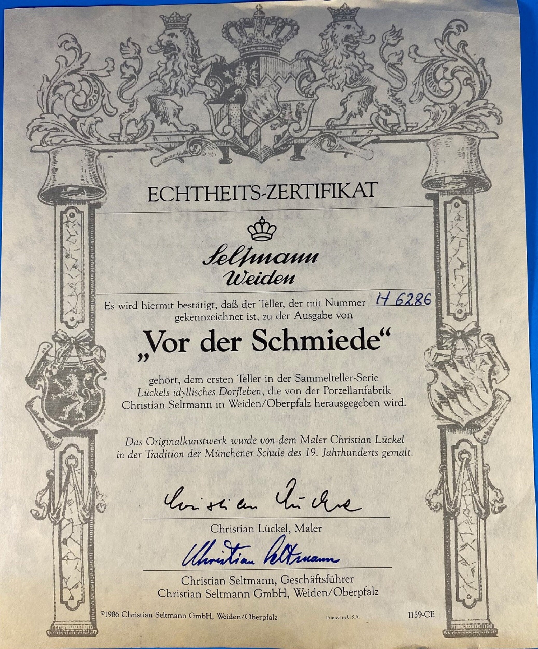 Hermosa, condición de menta, placa colectora alemana de The Bradford ...