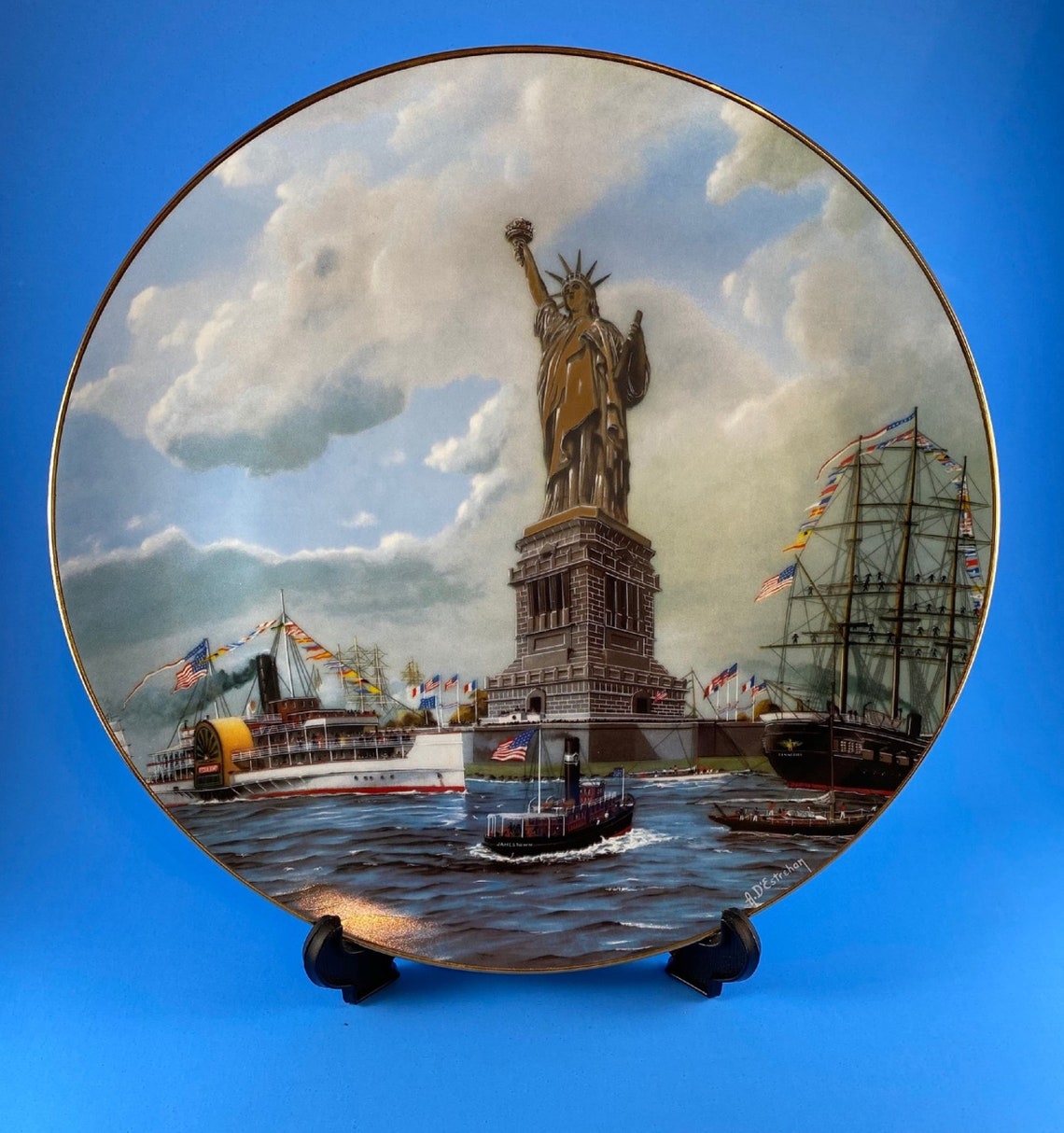 Statue of Liberty Dedication 100th Anniversary Collector Plate. Vintage ...