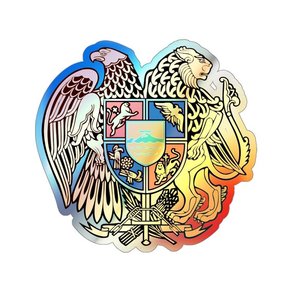 Armenian Sticker Holographic Sticker Armenia Crest Sticker - Etsy