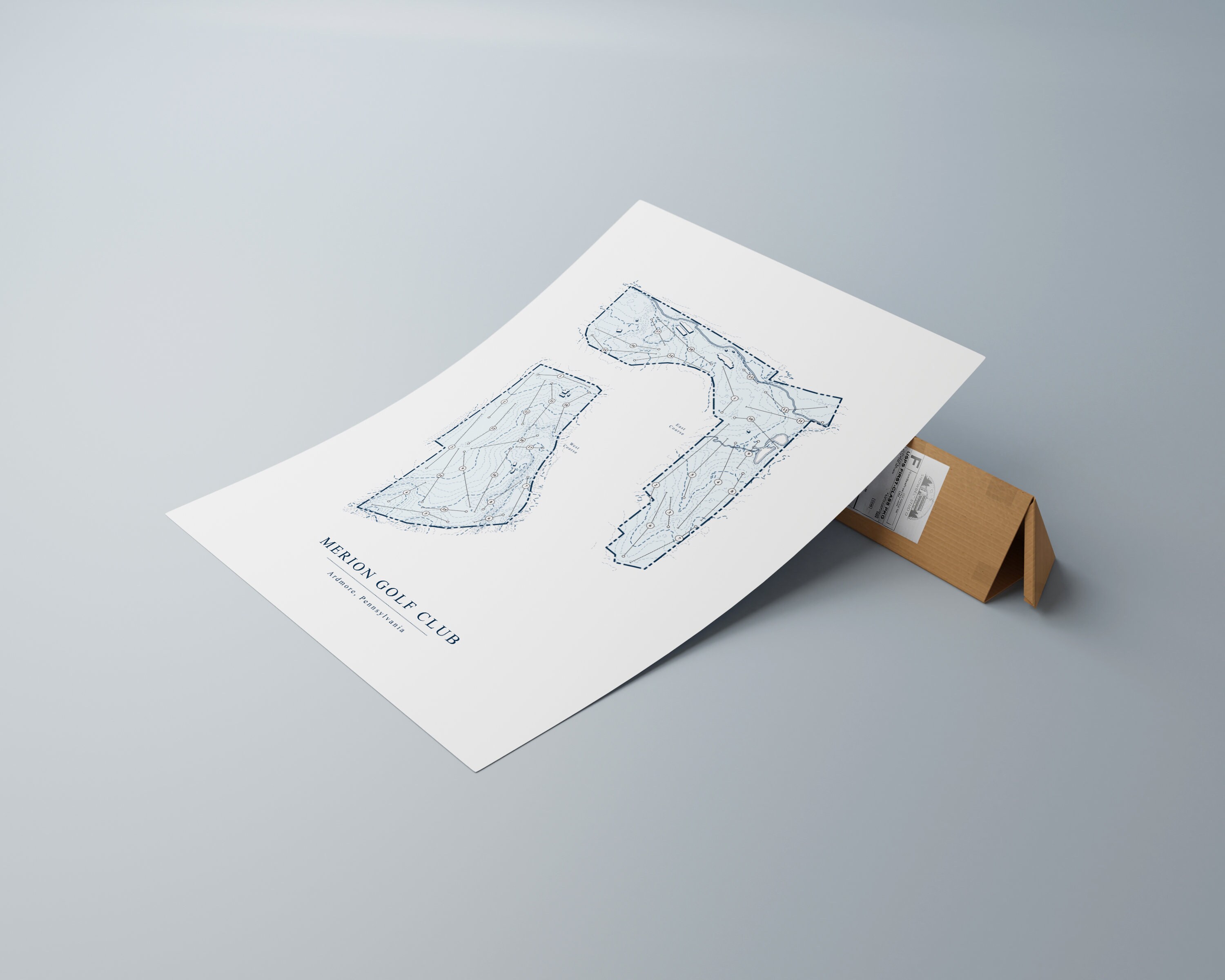 Merion Golf Club Poster Golf Course Map Ardmore Golf Course - Etsy