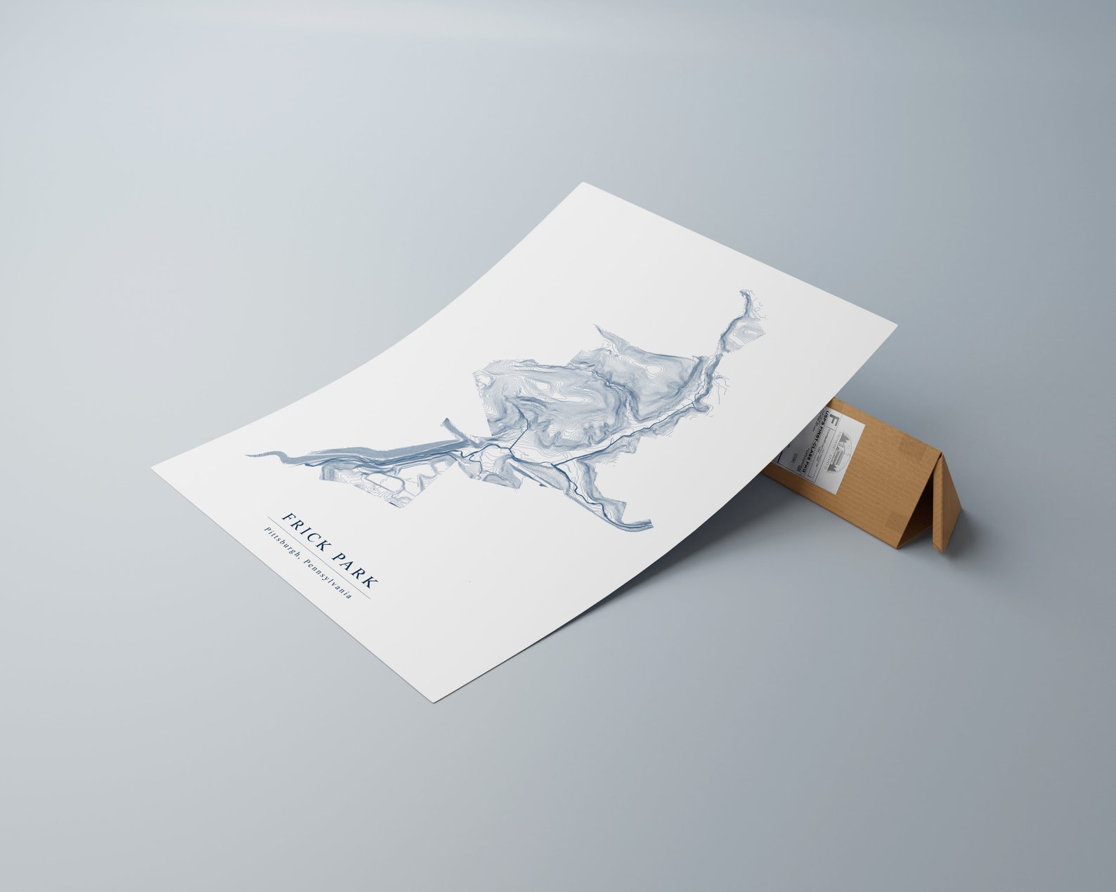 Modern Frick Park Map, Topo Map, Pittsburgh Park Map, Minimalist Map ...