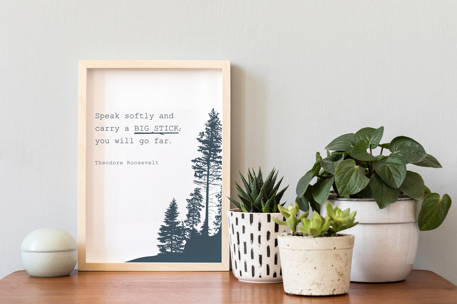 Speak Softly Sign Teddy Roosevelt Quote Print Cabin Decor - Etsy