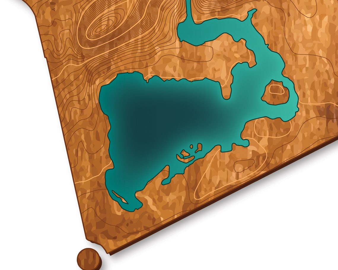 Prospect Park Map Topographic Map Wooden Style Map Brooklyn Park Map ...