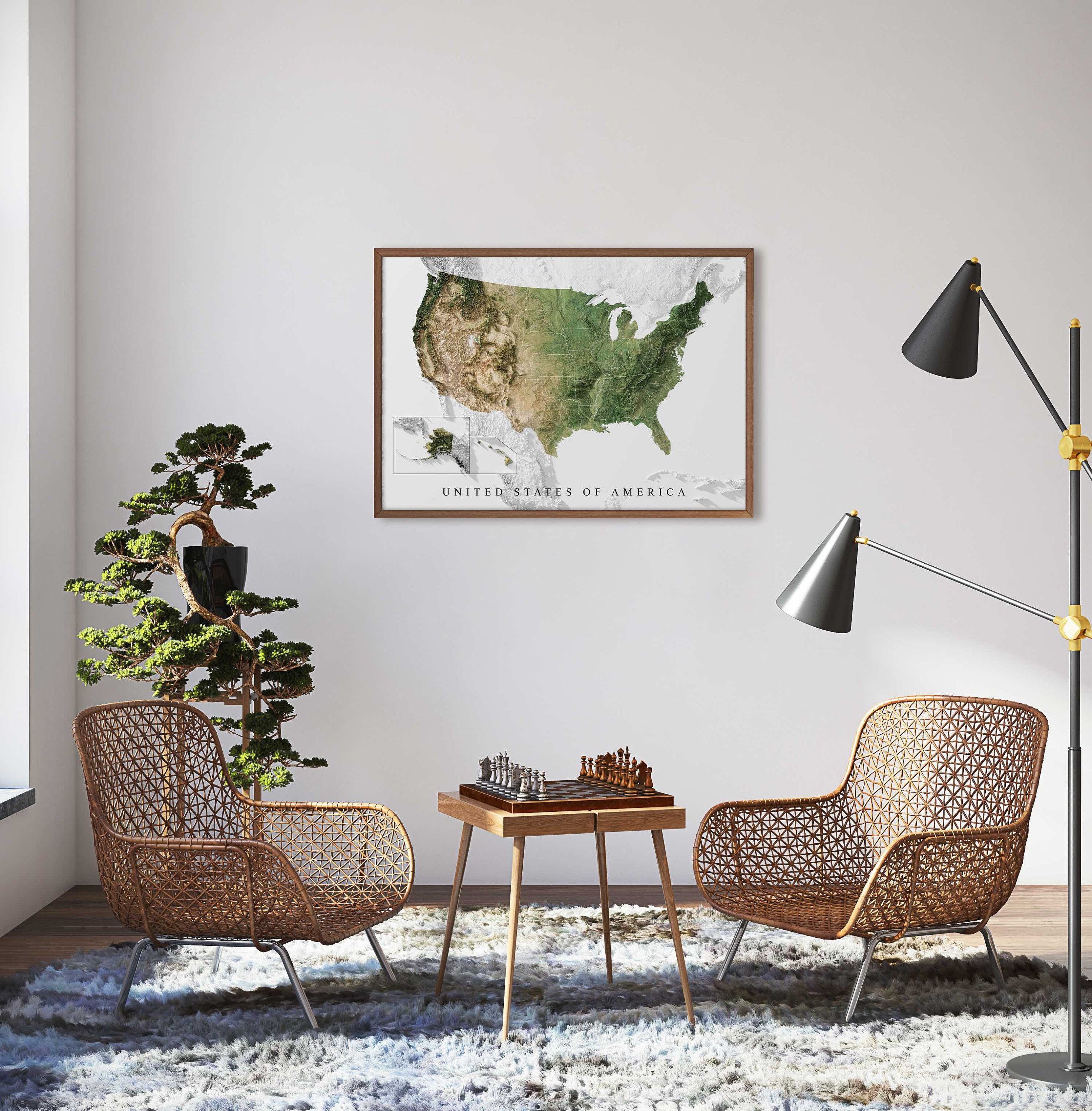 United States Map, Detailed USA Map, Topographic Map of the United ...