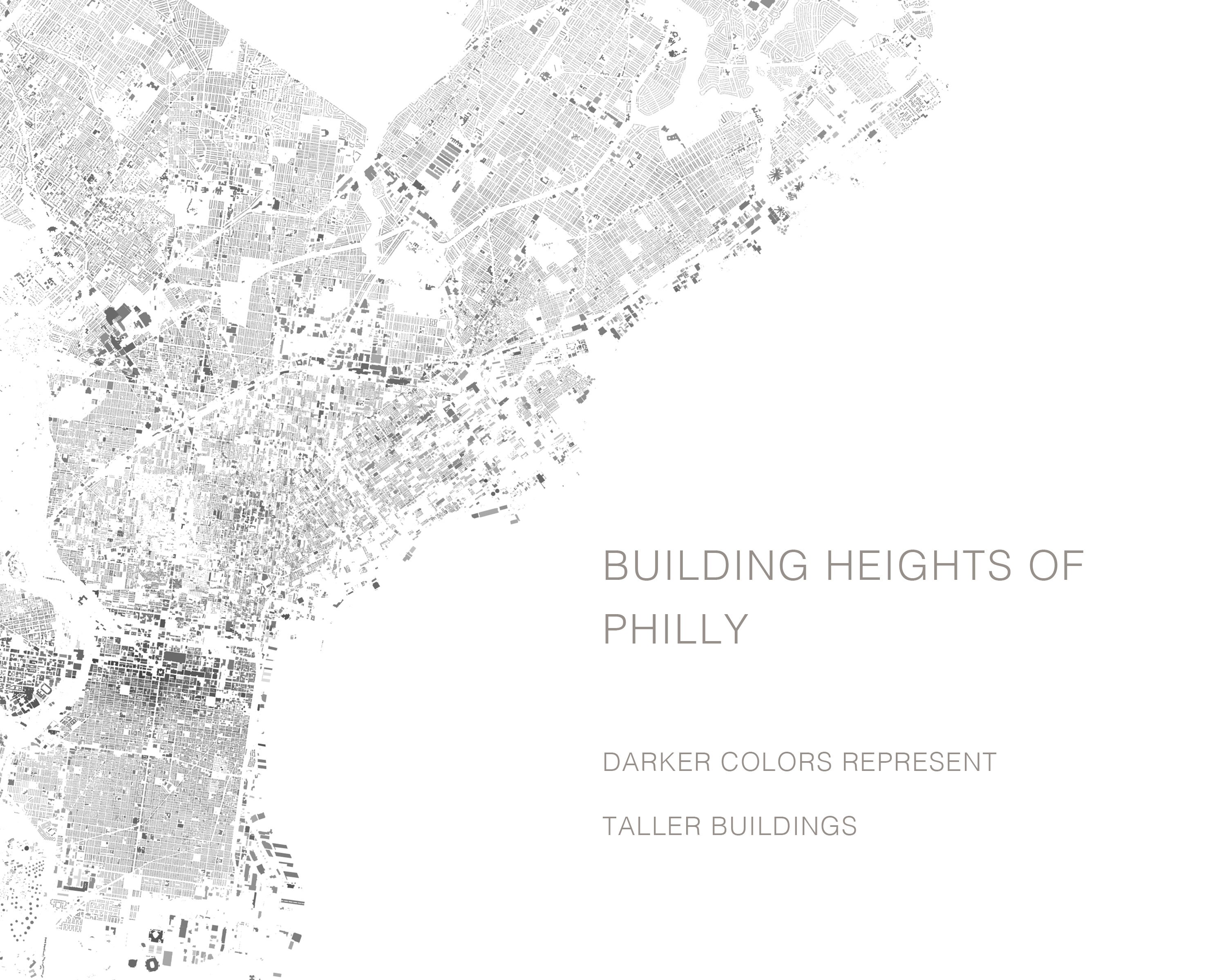 Philadelphia Map Building Height Map Pennsylvania Gifts - Etsy