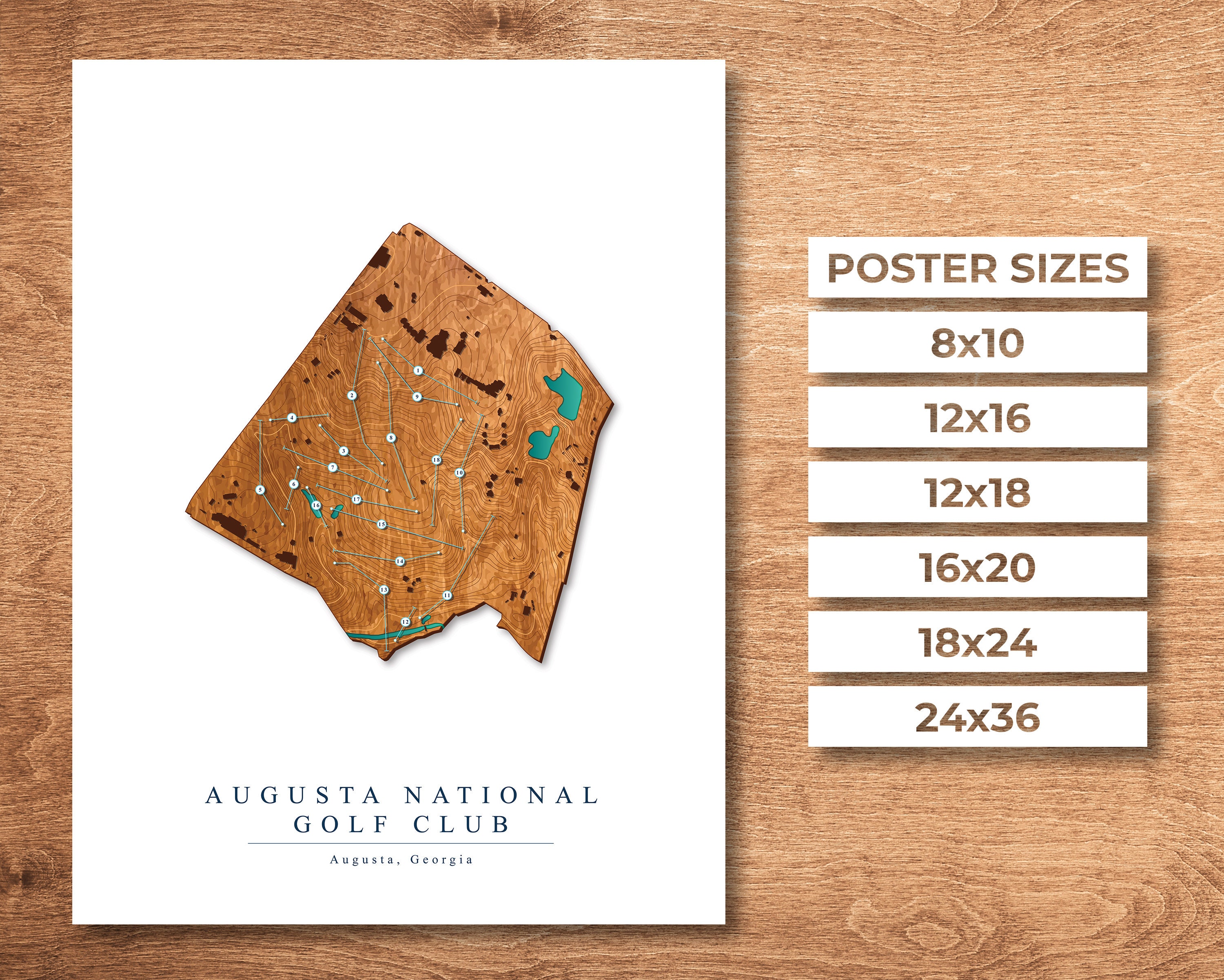 Augusta National Golf Club Map | Masters Golf Course | Golf Course Map ...