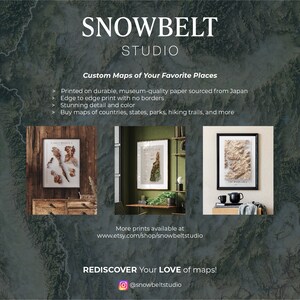 Pacific Crest Trail Map, Detailed Sierra Nevada Mountain Print, West ...