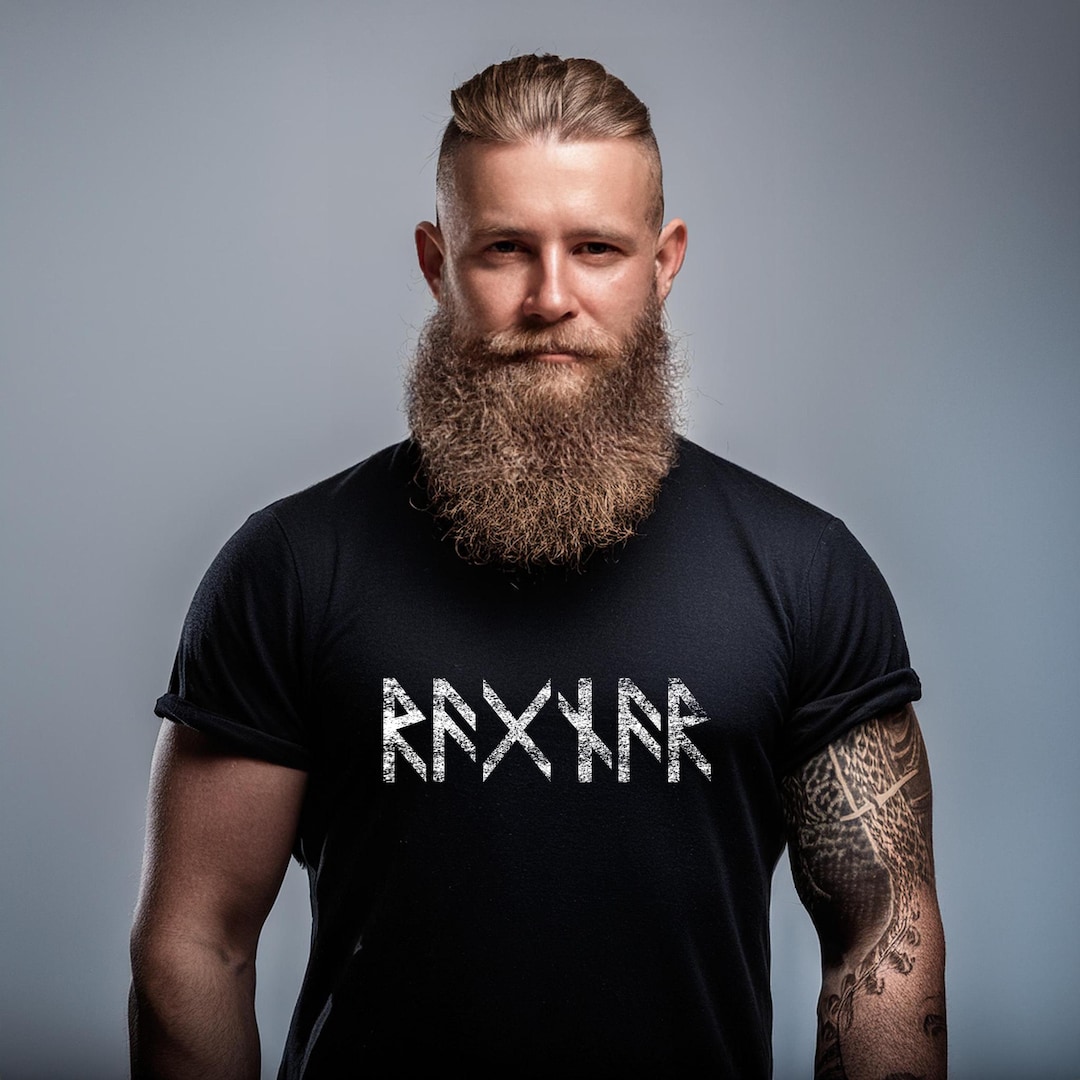 Name in Runes Alphabet Viking Shirt, Norse Personalized Futhark Runes ...