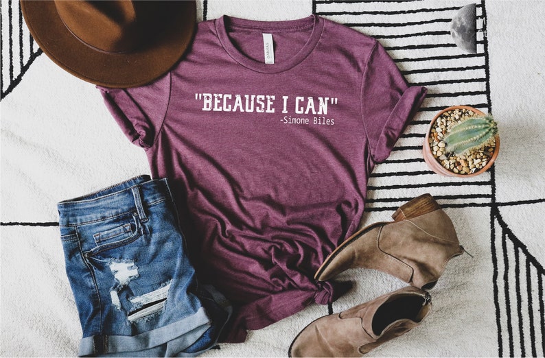 Simone Biles "because I Can" Shirt Team USA Shirt, Melanin Vibes ...