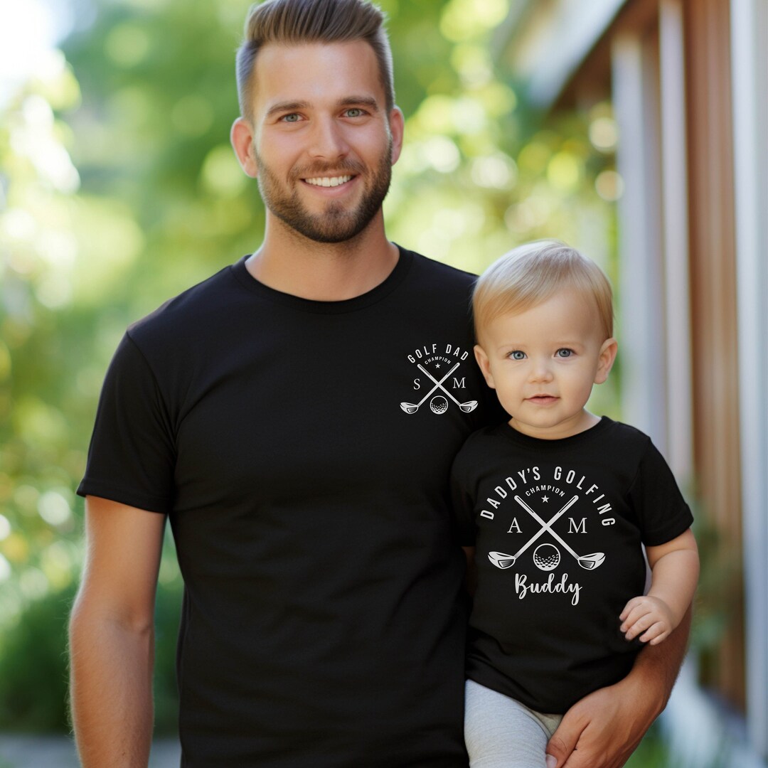 Golfing Dad and Daddy's Golfing Buddy Shirt, Family Matching T-shirt ...