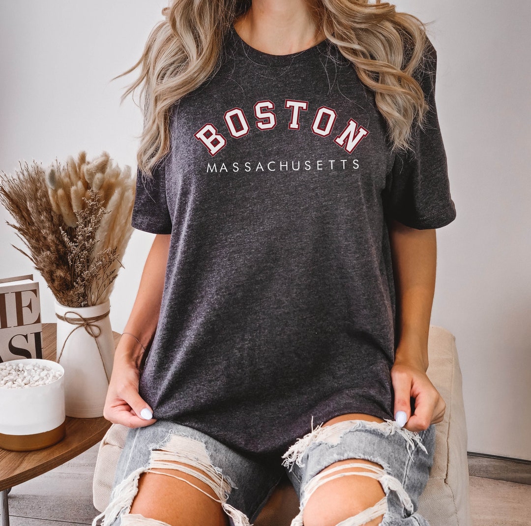 Boston Tshirt, Boston Massachusetts Shirt, Boston Shirt, Retro Boston ...