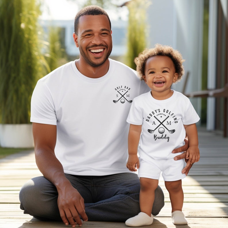 Golfing Dad and Daddy's Golfing Buddy Shirt, Family Matching T-shirt ...