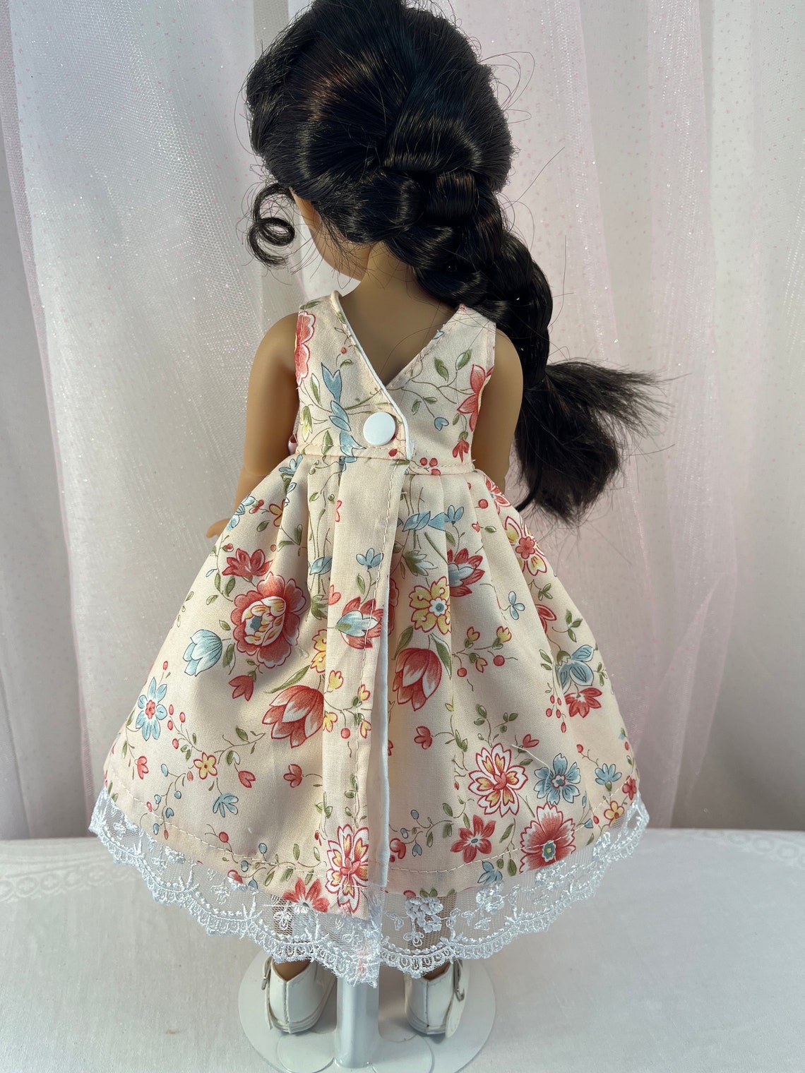 Ruby Red Doll Dress With Floral Design Pink - Etsy