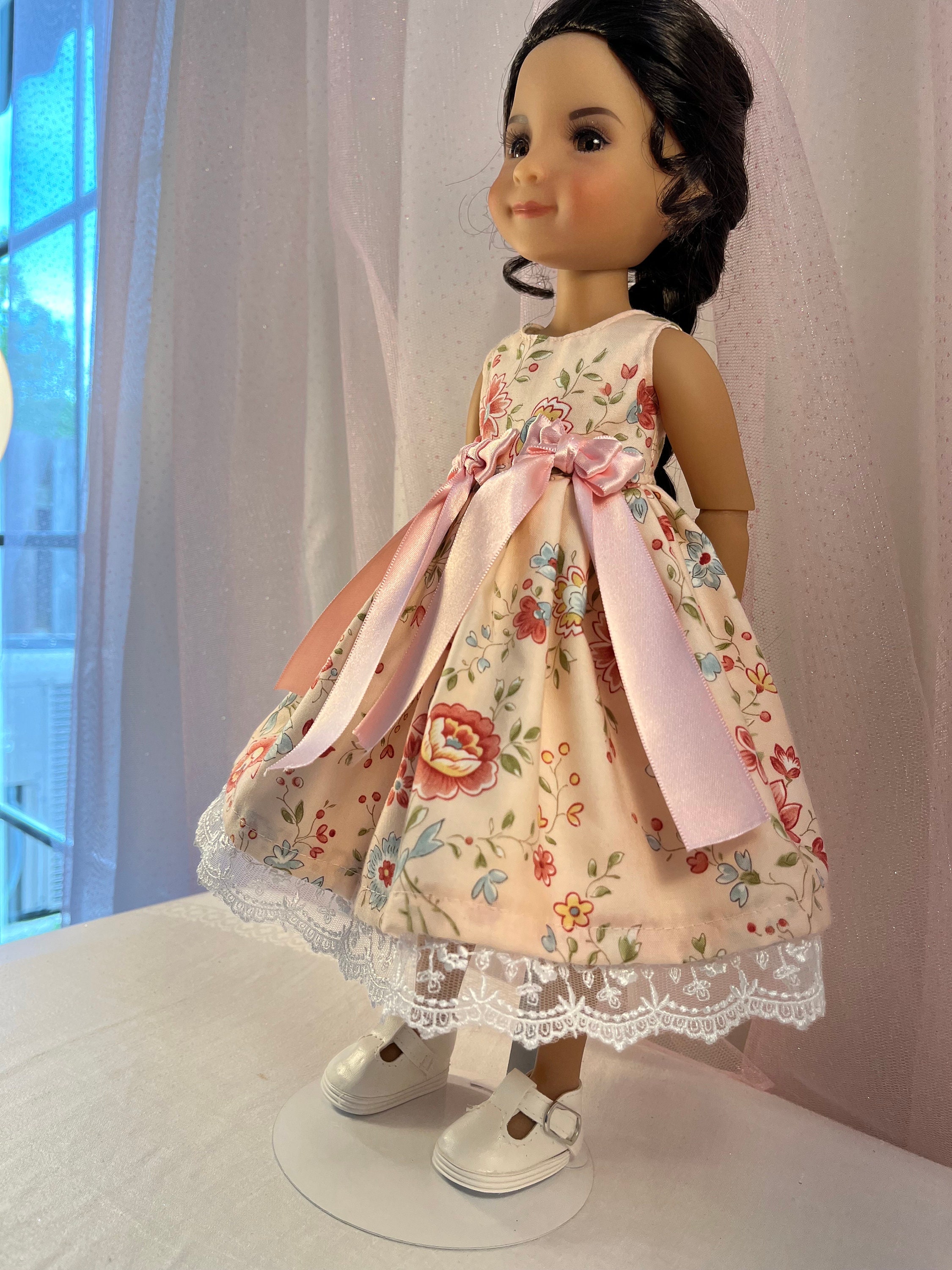 Ruby Red Doll Dress With Floral Design Pink - Etsy