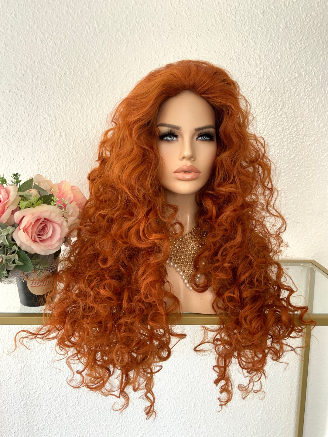 Brave Merida Wig: Orange Curly Costume Wig, Heat-resistant Fiber - Etsy