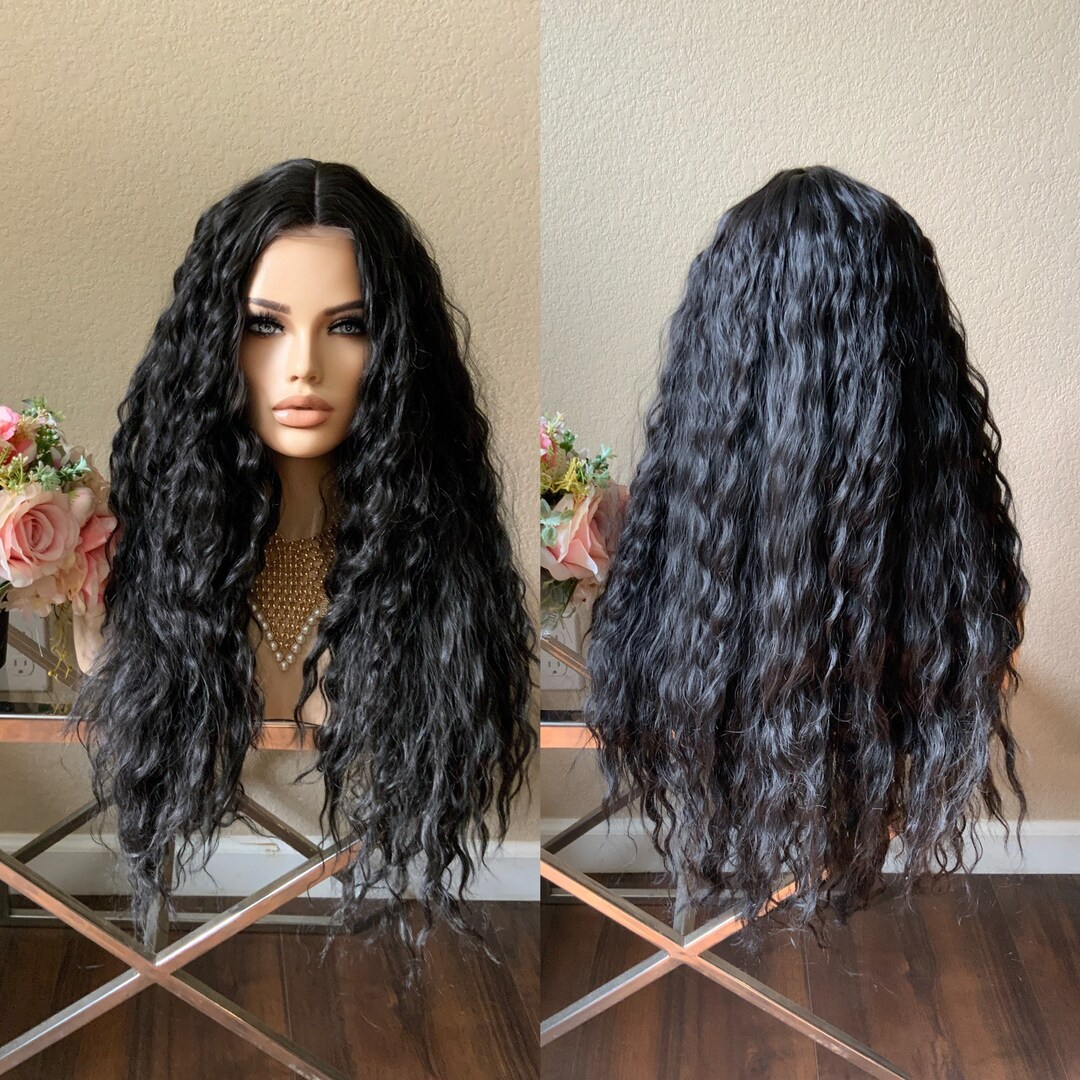 28'' Moana Black Curly Synthetic Wig Little Wig Museum Hair Loss ...