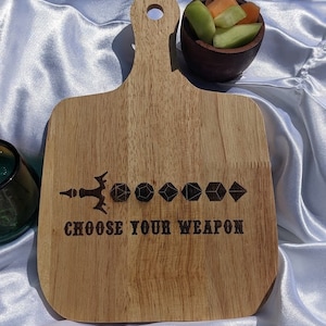 Dnd D&D Dungeons and Dragons, Wood Serving Board Tray Coaster, Decor ...