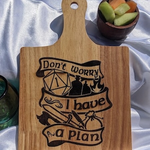 Dnd D&D Dungeons and Dragons, Wood Serving Board Tray Coaster, Decor ...