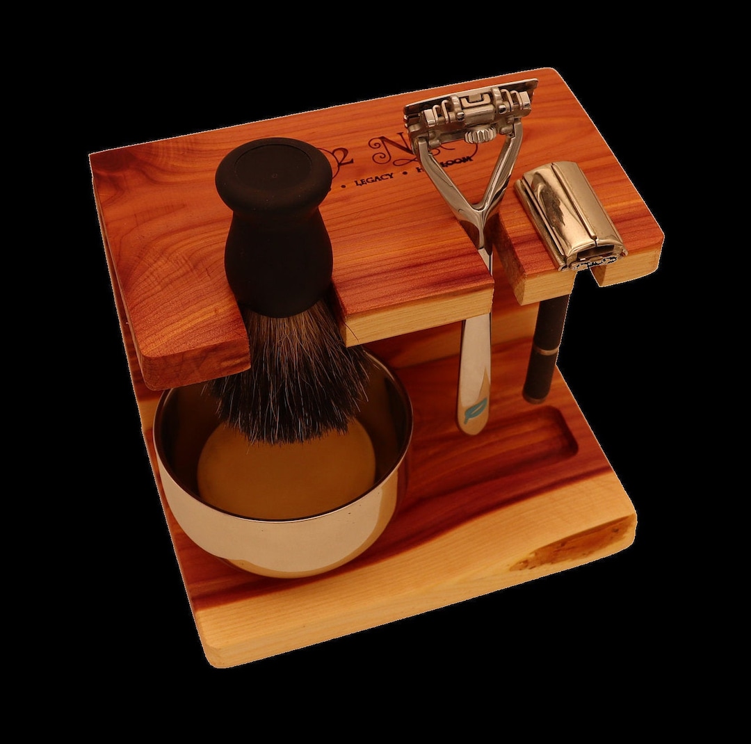 Men's Grooming Shaving Stand for Razors and Brushes - Etsy