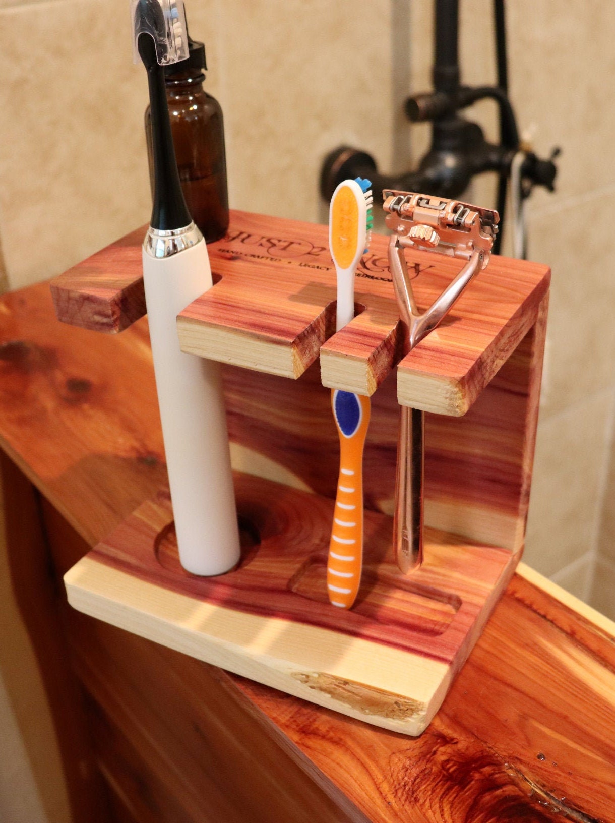 Men's Grooming Shaving Stand for Razors and Brushes | Etsy