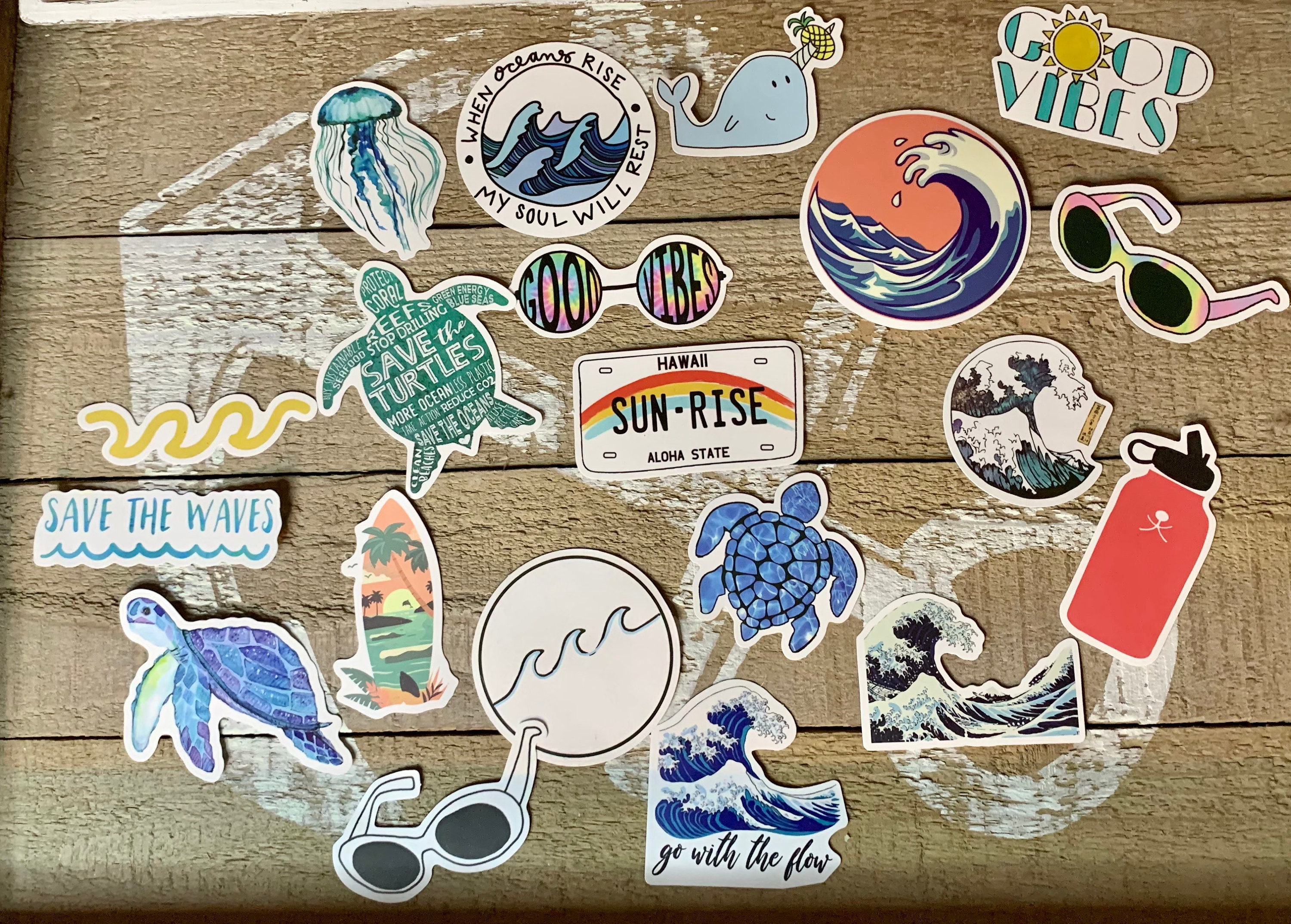 Beach Life Sticker Pack 20 total-Waterproof | Etsy