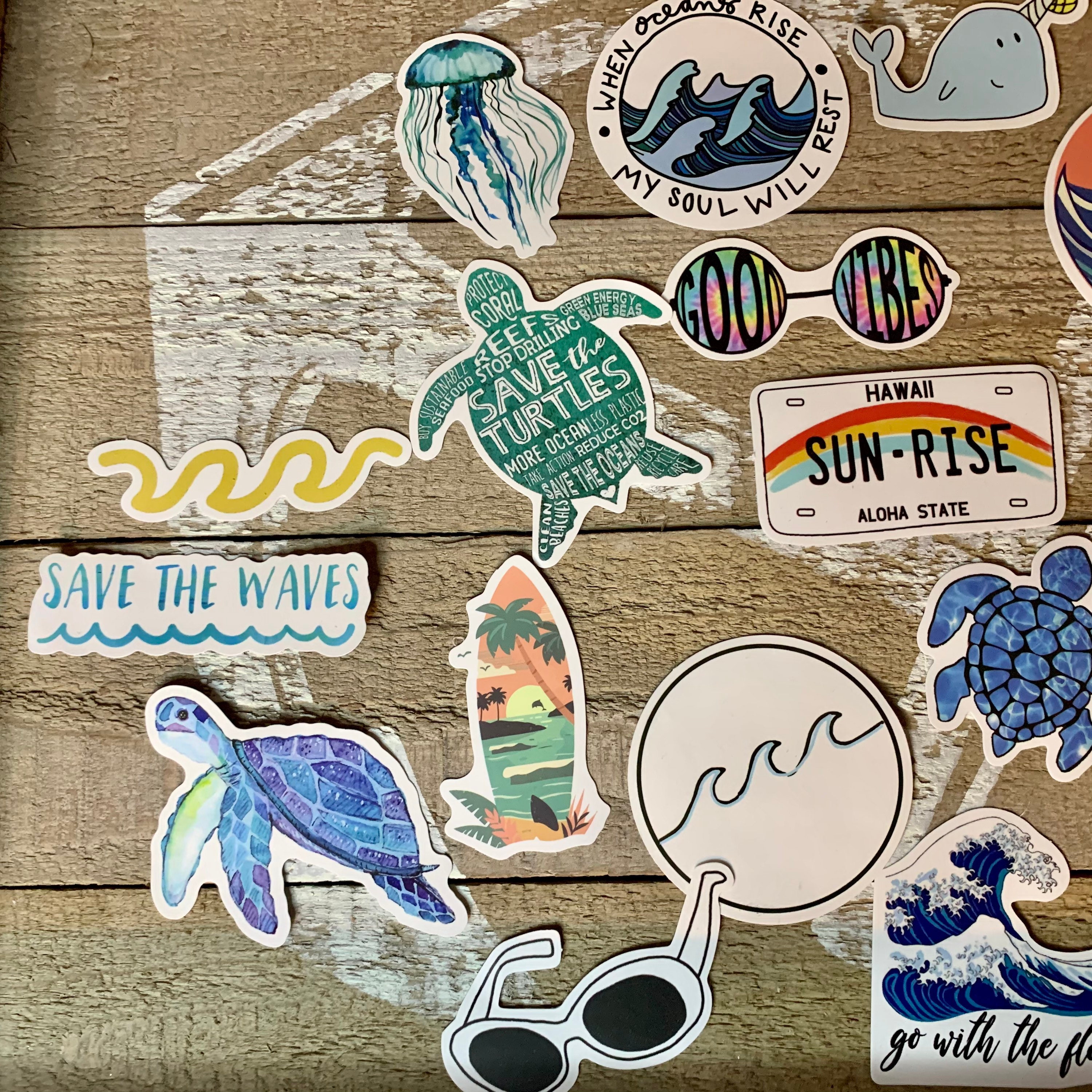 Beach Life Sticker Pack 20 total-Waterproof | Etsy